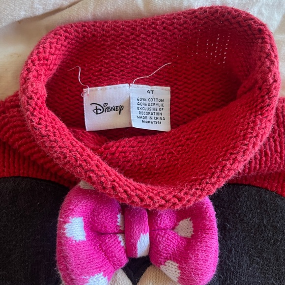 Disney | Shirts & Tops | 4t Minnie Mouse Sweater | Poshmark